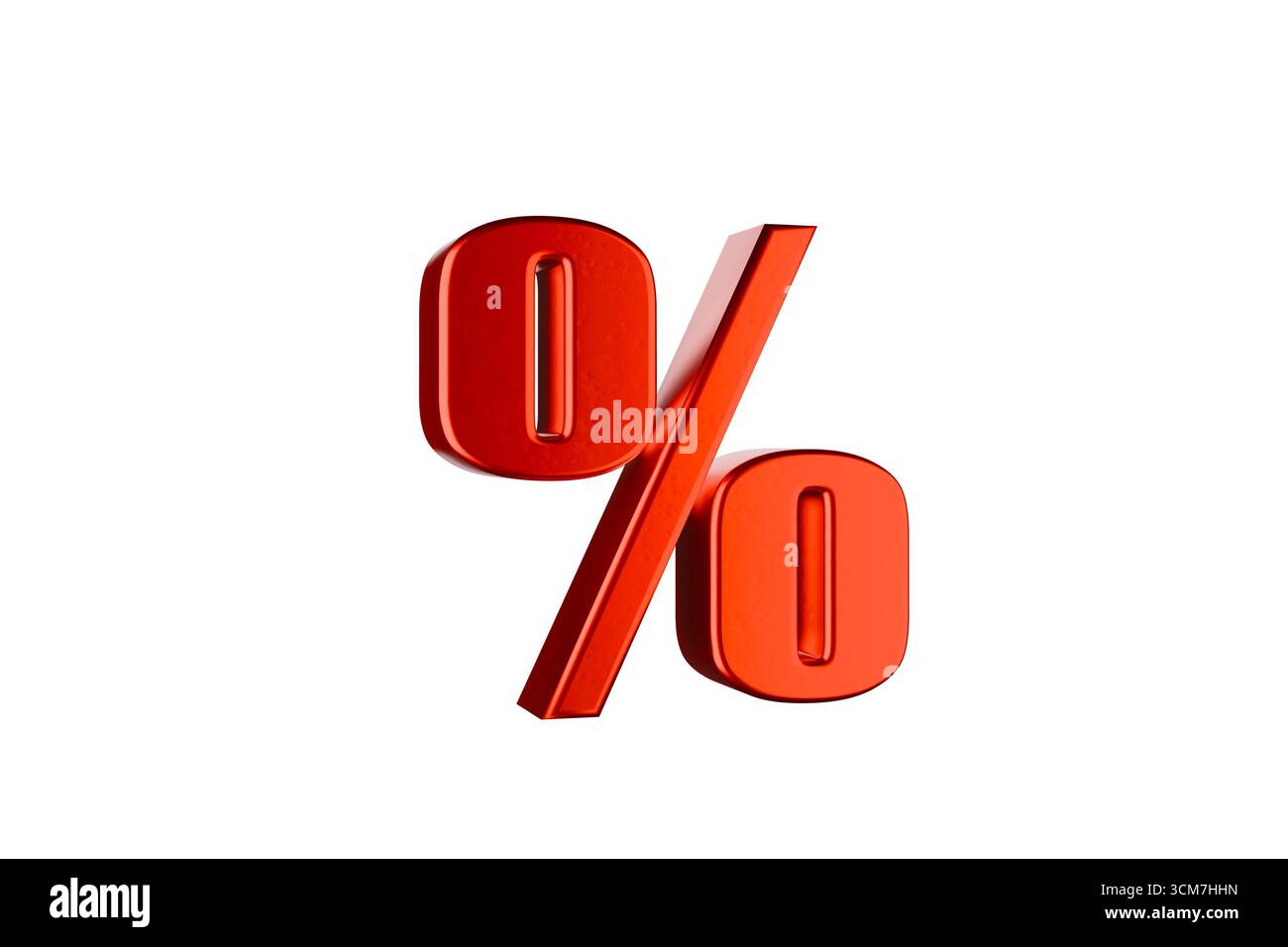 a red percentage symbol against a plain white background Stock Photo ...