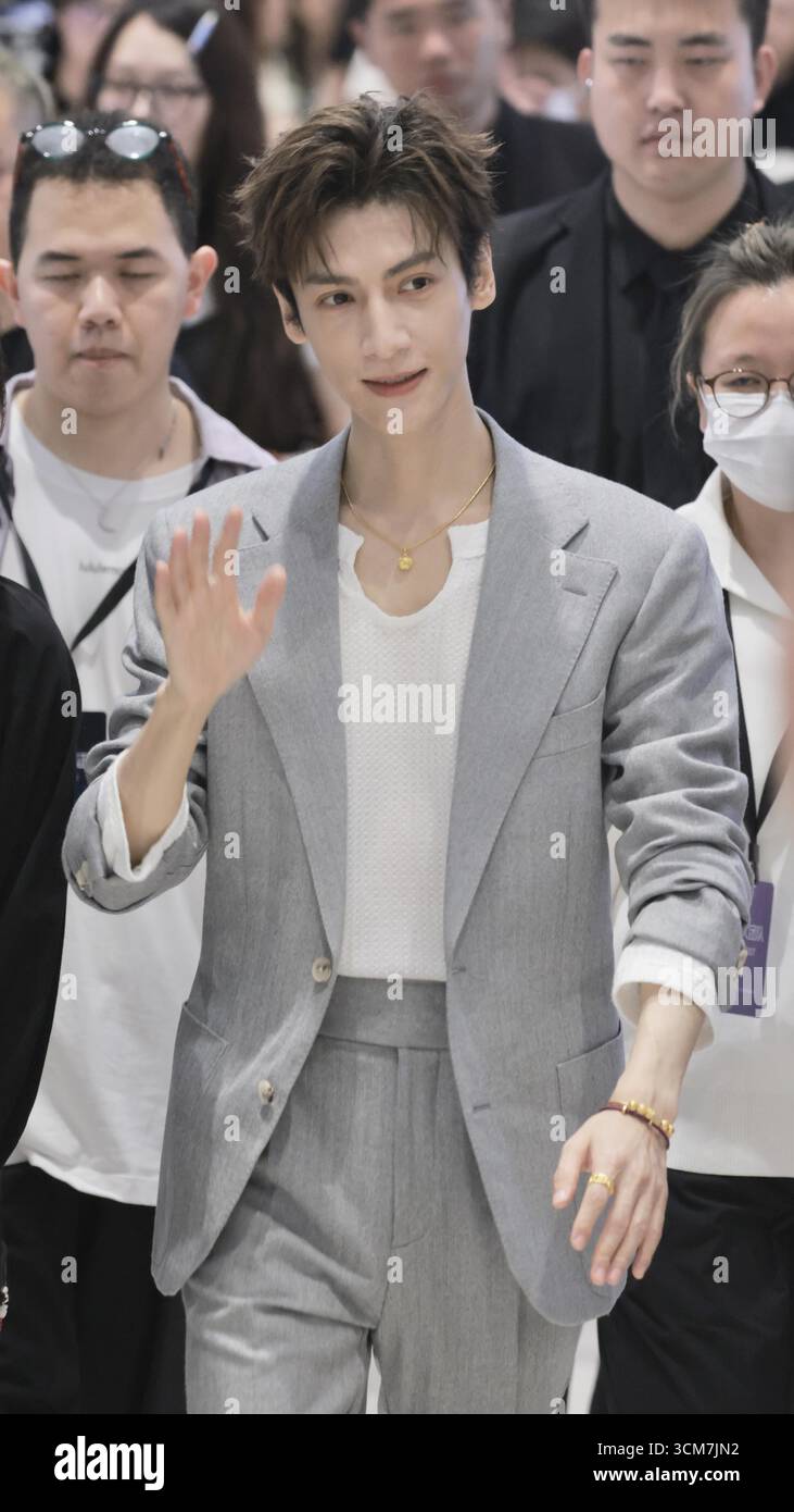 Chinese actor, singer and dancer Luo Yunxi attends an activity in ...