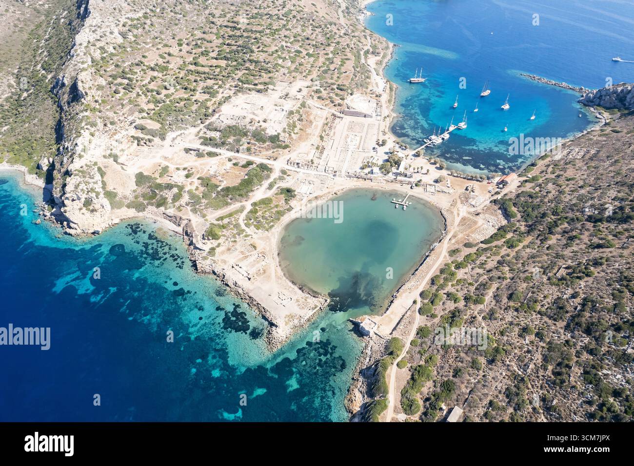 Aerial view of Cape Knidos Datca Peninsula Turkey Stock Photo - Alamy