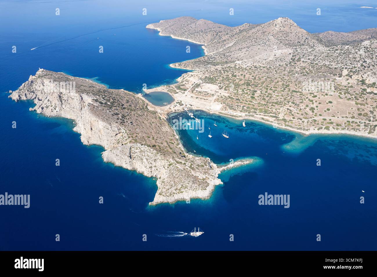 Aerial view of Cape Knidos Datca Peninsula Turkey Stock Photo - Alamy