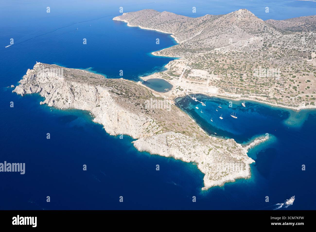Aerial view of Cape Knidos Datca Peninsula Turkey Stock Photo - Alamy