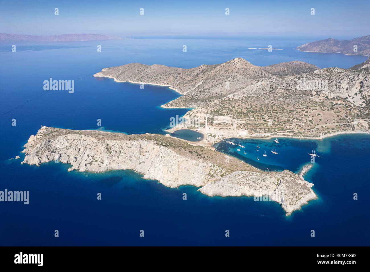 Aerial view of Cape Knidos Datca Peninsula Turkey Stock Photo - Alamy