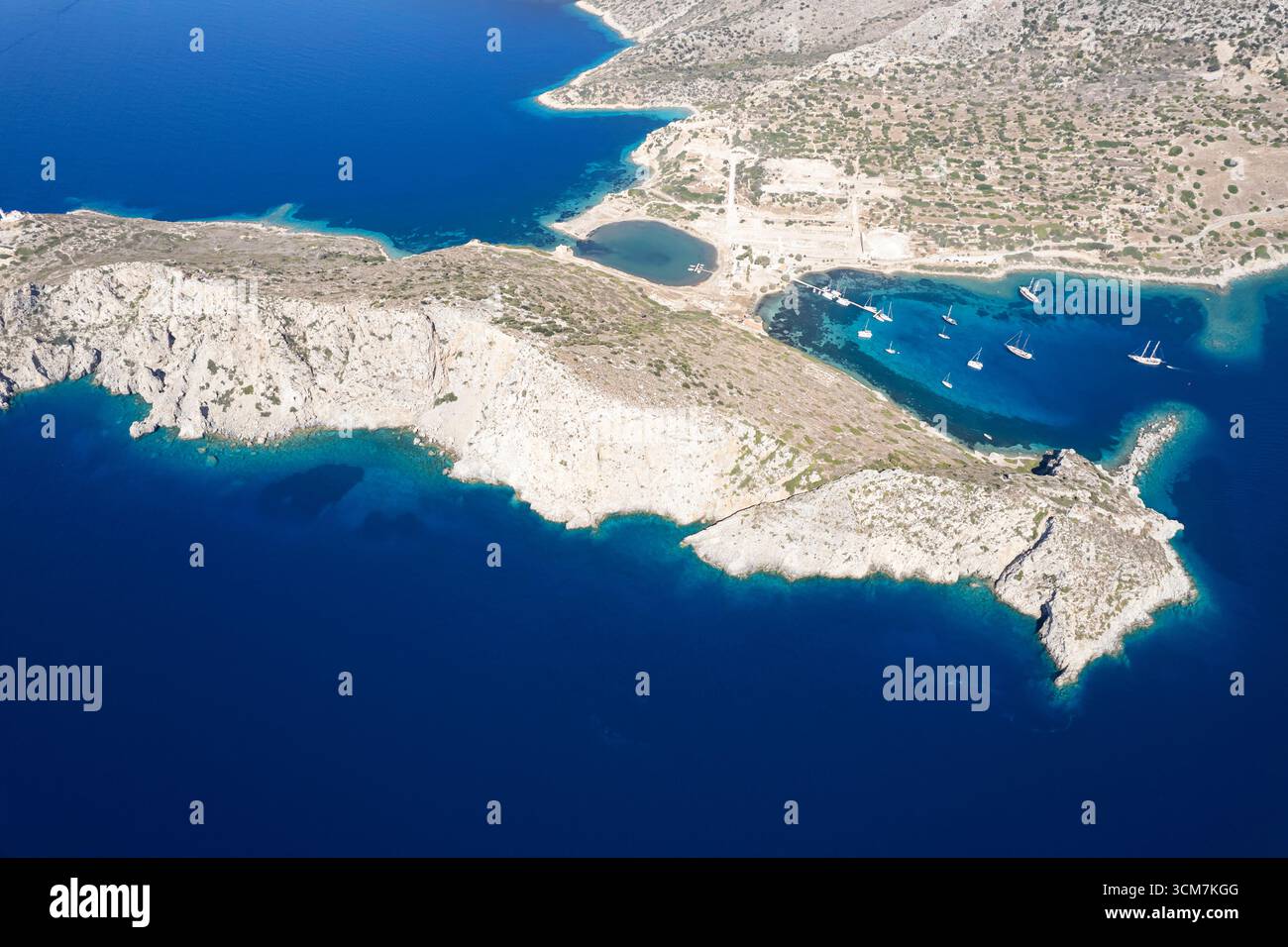 Aerial view of Cape Knidos Datca Peninsula Turkey Stock Photo - Alamy