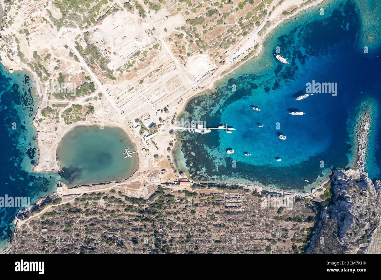 Aerial view of Cape Knidos Datca Peninsula Turkey Stock Photo - Alamy