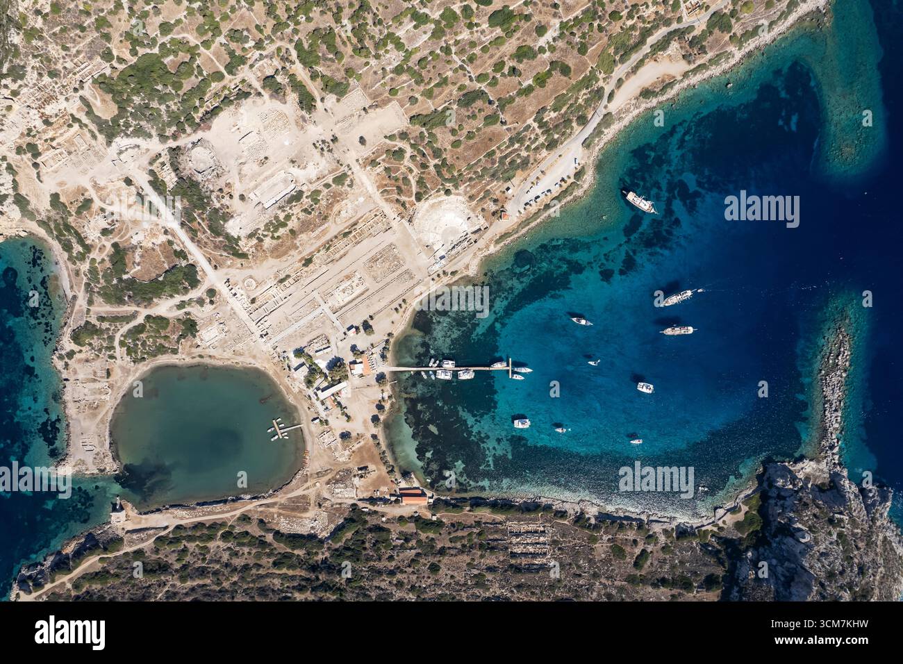 Aerial view of Cape Knidos Datca Peninsula Turkey Stock Photo - Alamy