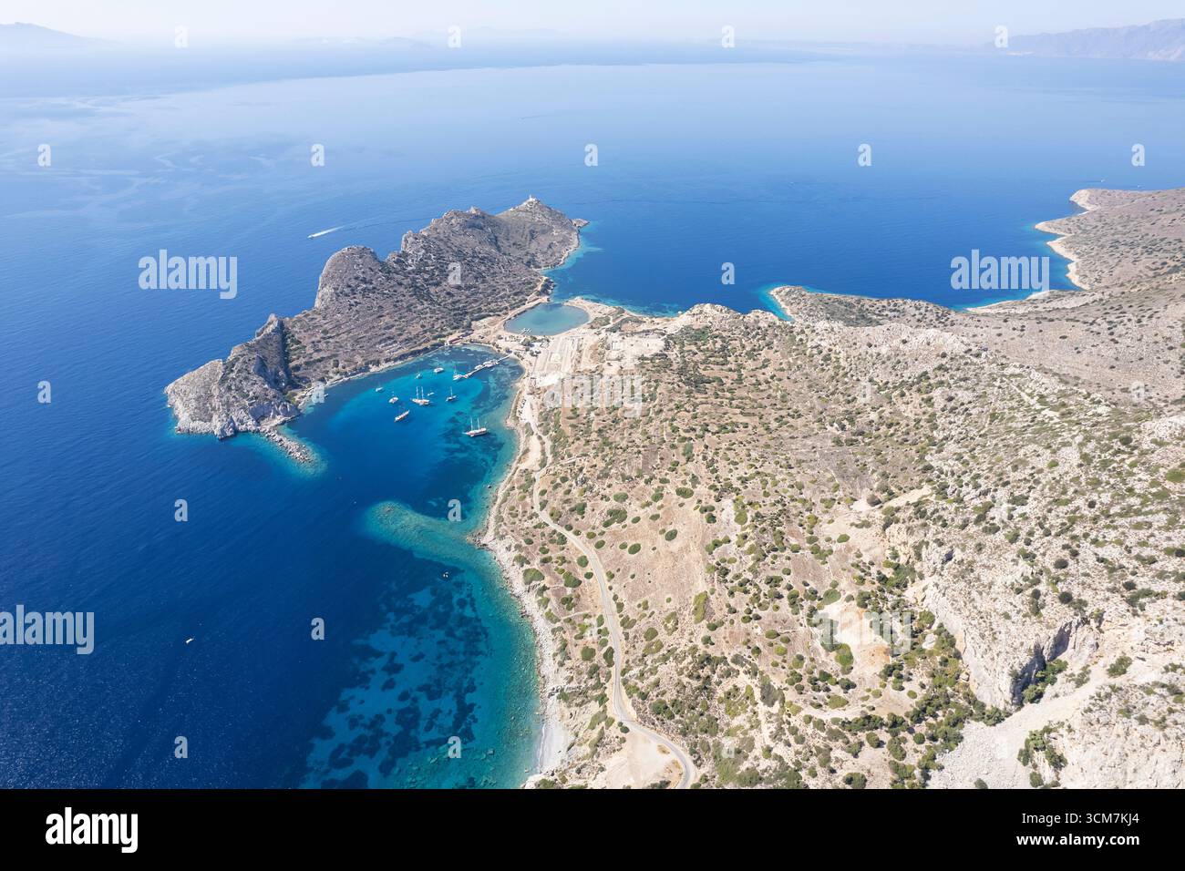 Aerial view of Cape Knidos Datca Peninsula Turkey Stock Photo - Alamy
