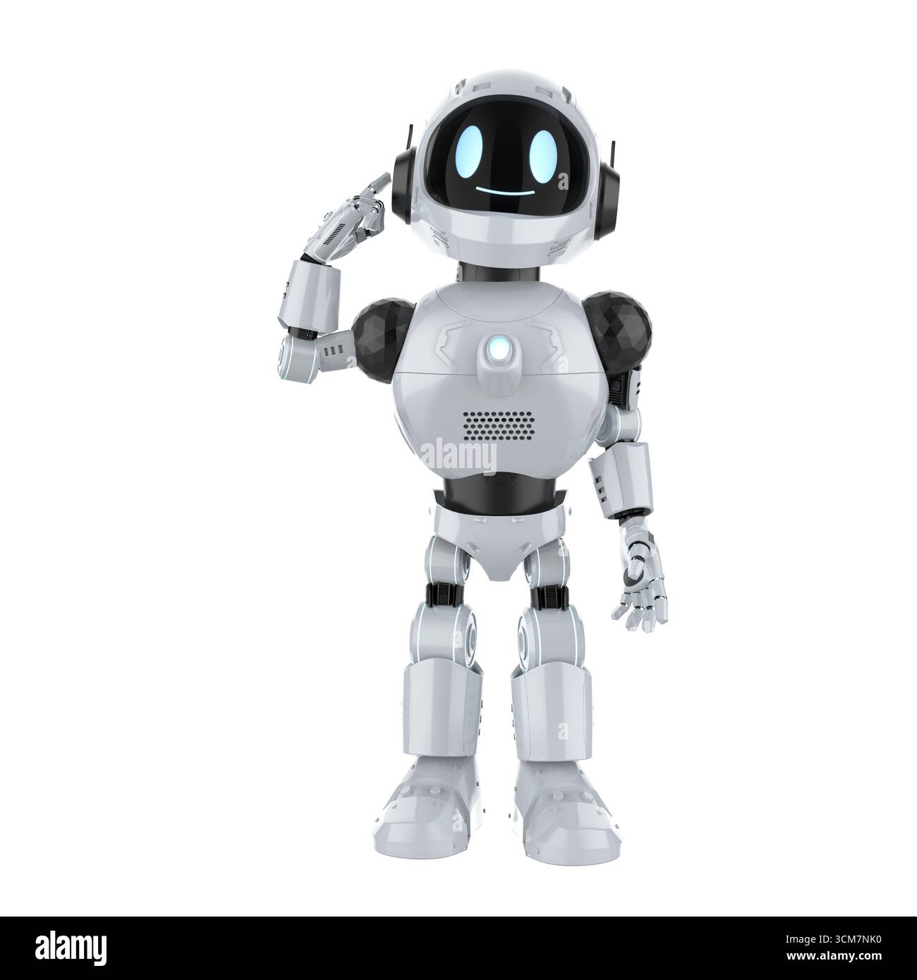 3d rendering cute and small artificial intelligence personal assistant ...