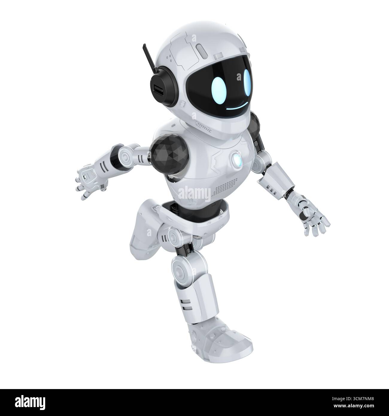 3d rendering cute and small artificial intelligence personal assistant ...