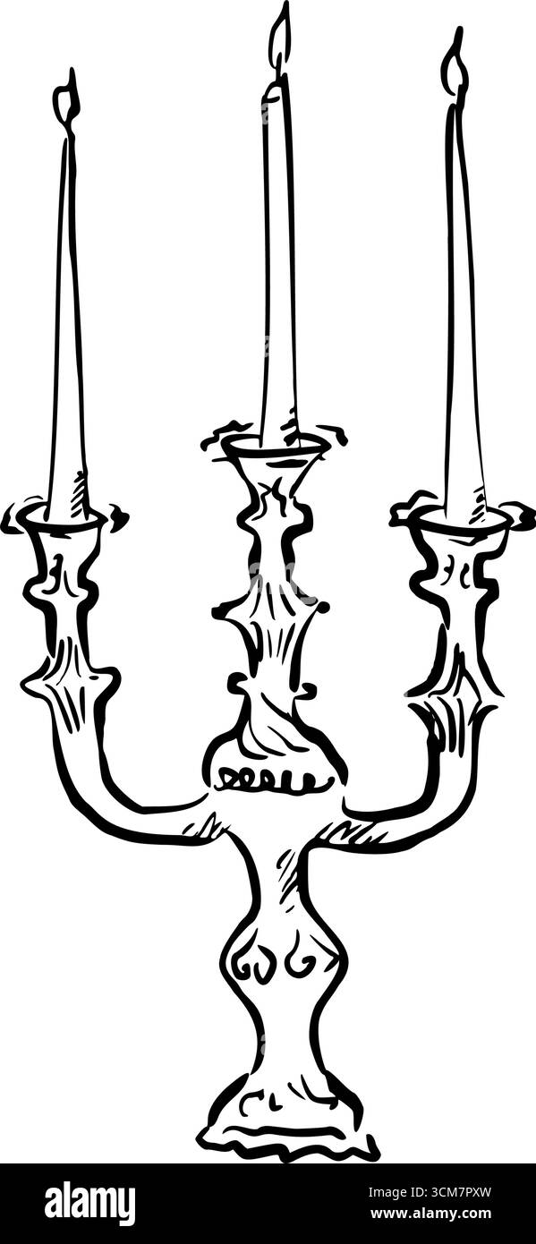 Vintage retro birthday candles isolated Black and White Stock Photos ...