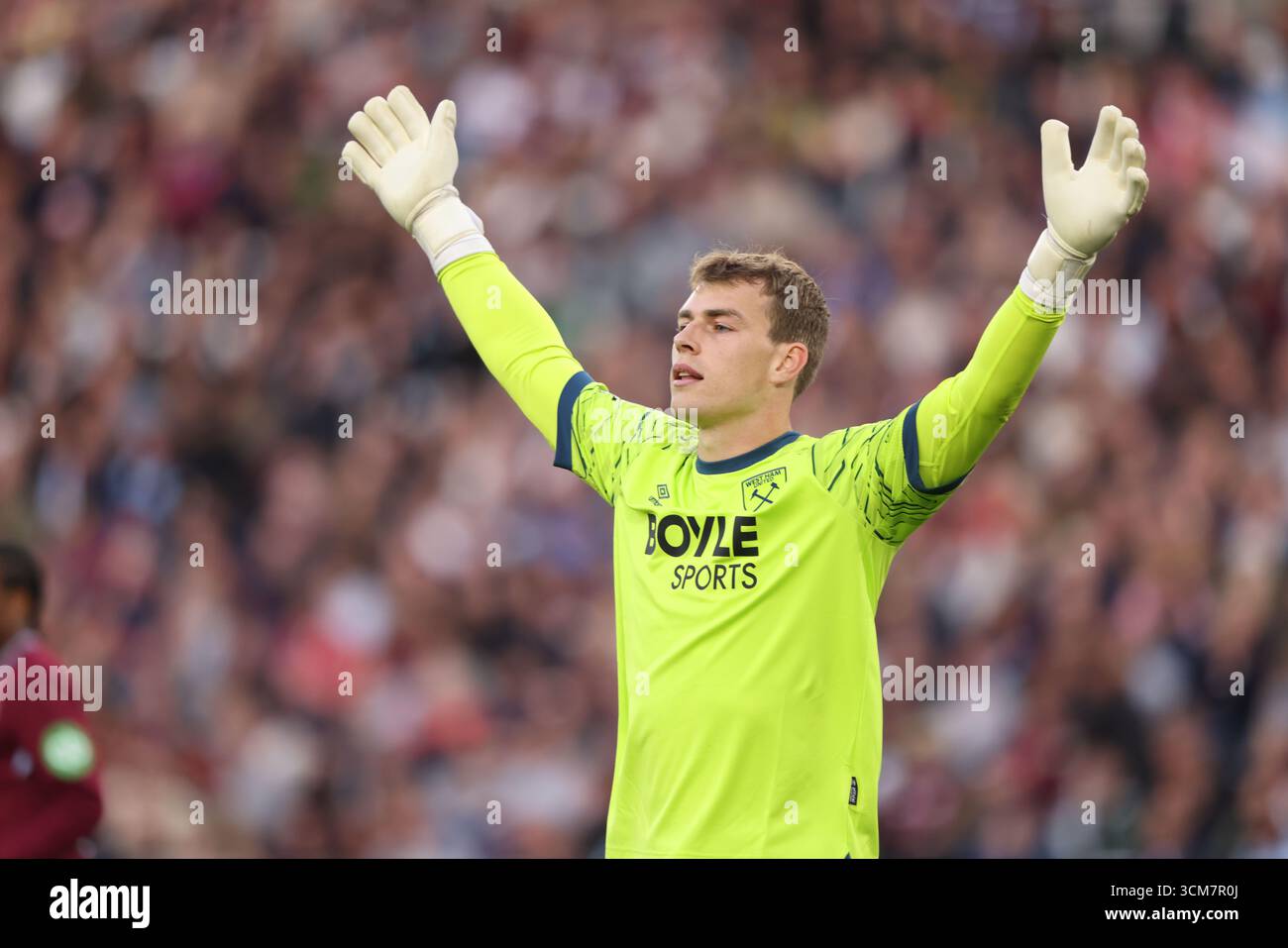 Mads Hermansen (WHU) at the West Ham United v Tottenham Hotspur EPL ...