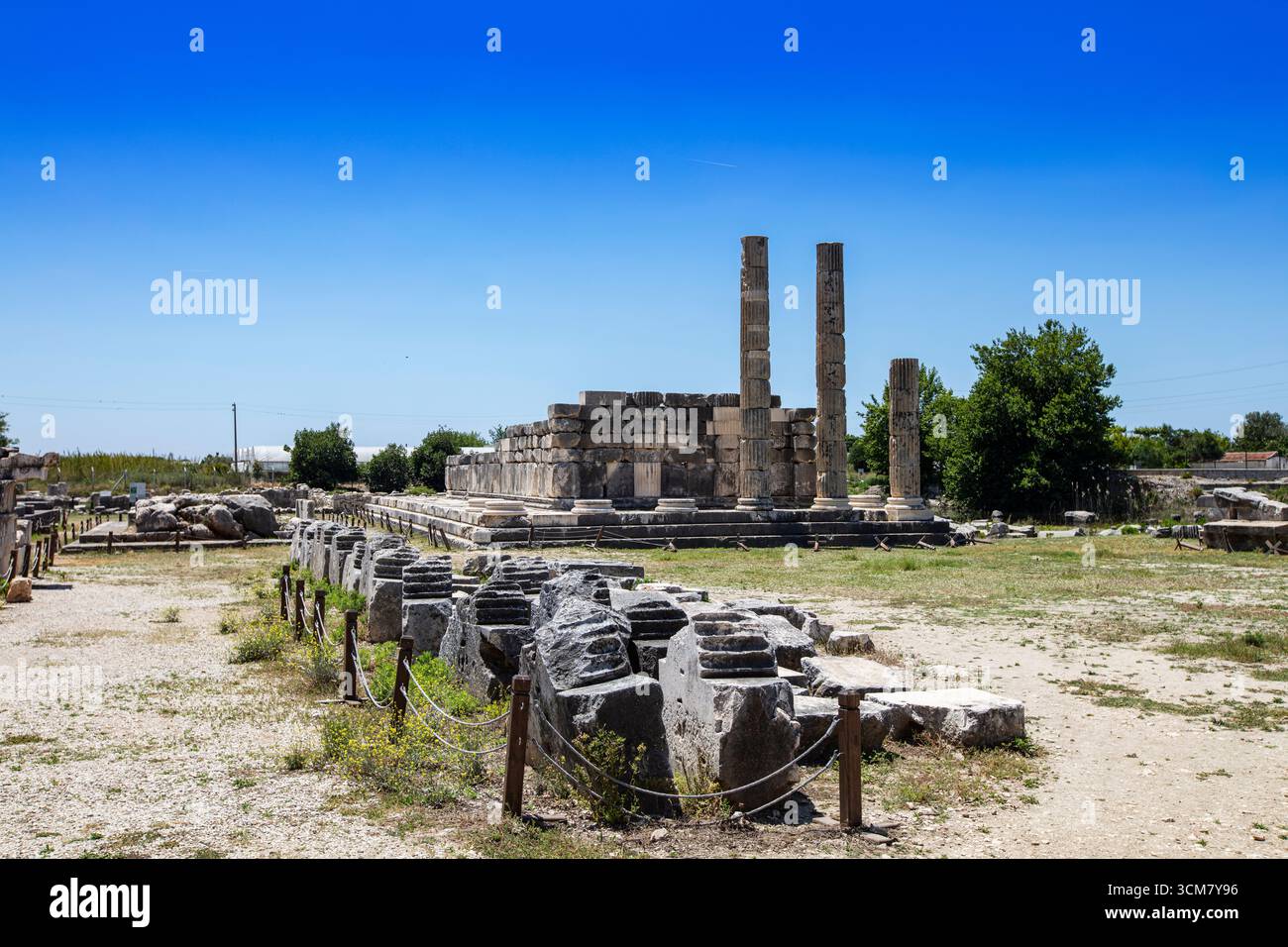 Columns of Leto Temple in Letoon ancient city Stock Photo - Alamy