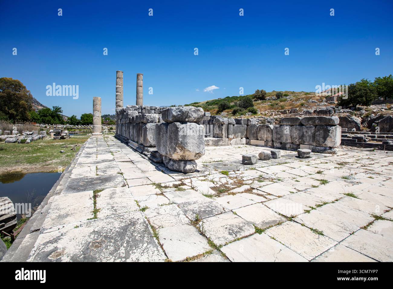 Columns of Leto Temple in Letoon ancient city Stock Photo - Alamy