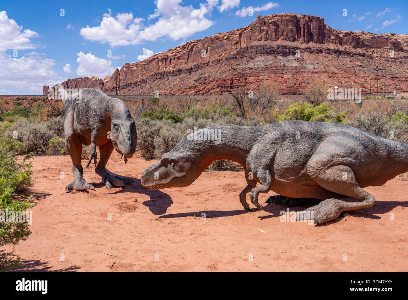 Life-size replica of the dinosaur Albertosaurus sarcophagus the Moab ...