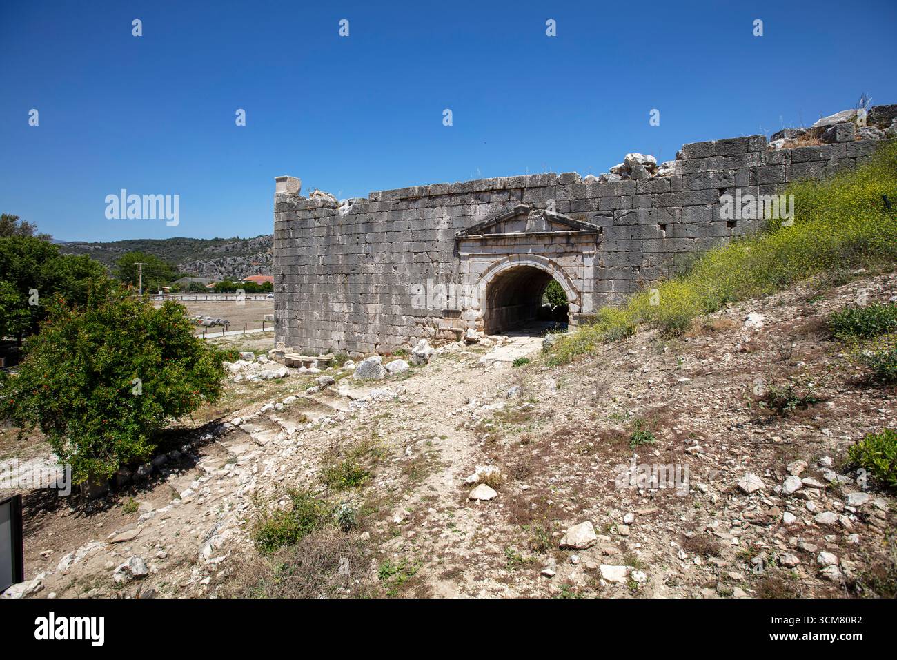 Columns of Leto Temple in Letoon ancient city Stock Photo - Alamy