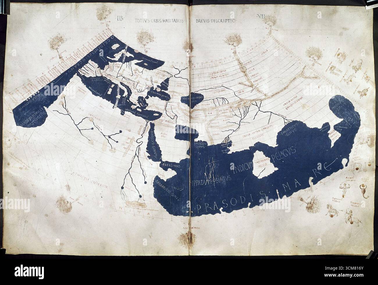 Map of the Oikouméne (inhabited world) from Ptolemy’s Geography ...