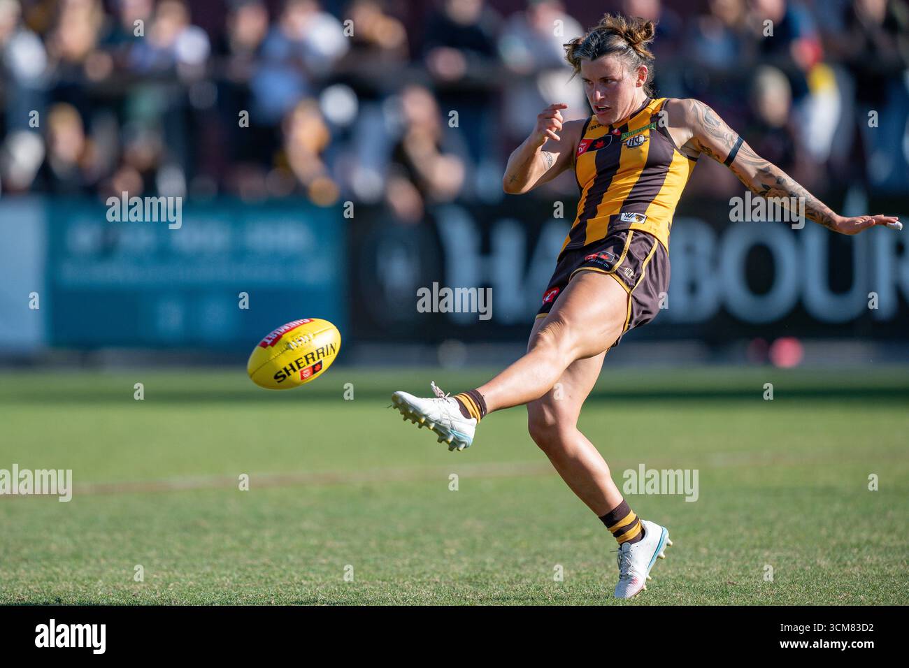 Tamara Smith of Hawthorn seen in action during the AFLW Round 5 game ...