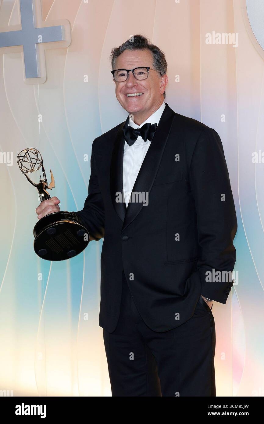 Stephen Colbert attends the Apple TV+ Primetime Emmy Party at Ysabel in ...