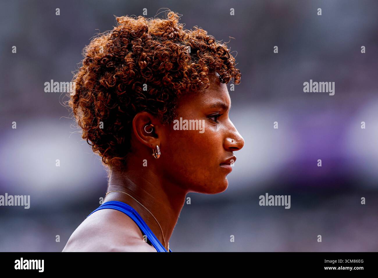 Anna Cockrell of United States of America looks on before competing in ...