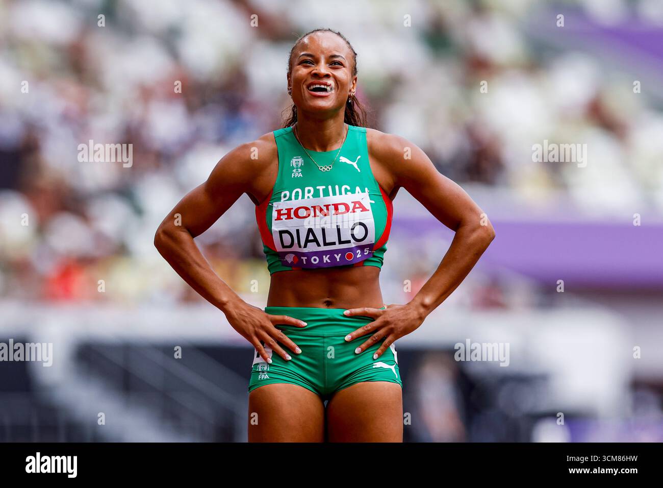 Fatoumata Binta Diallo of Portugal looks exhausted after competing in ...