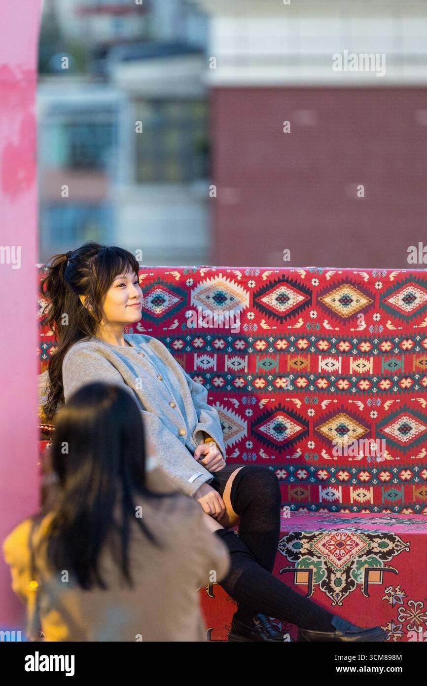 Tourists visit the Grand Bazaar in Urumqi City, northwest China's ...