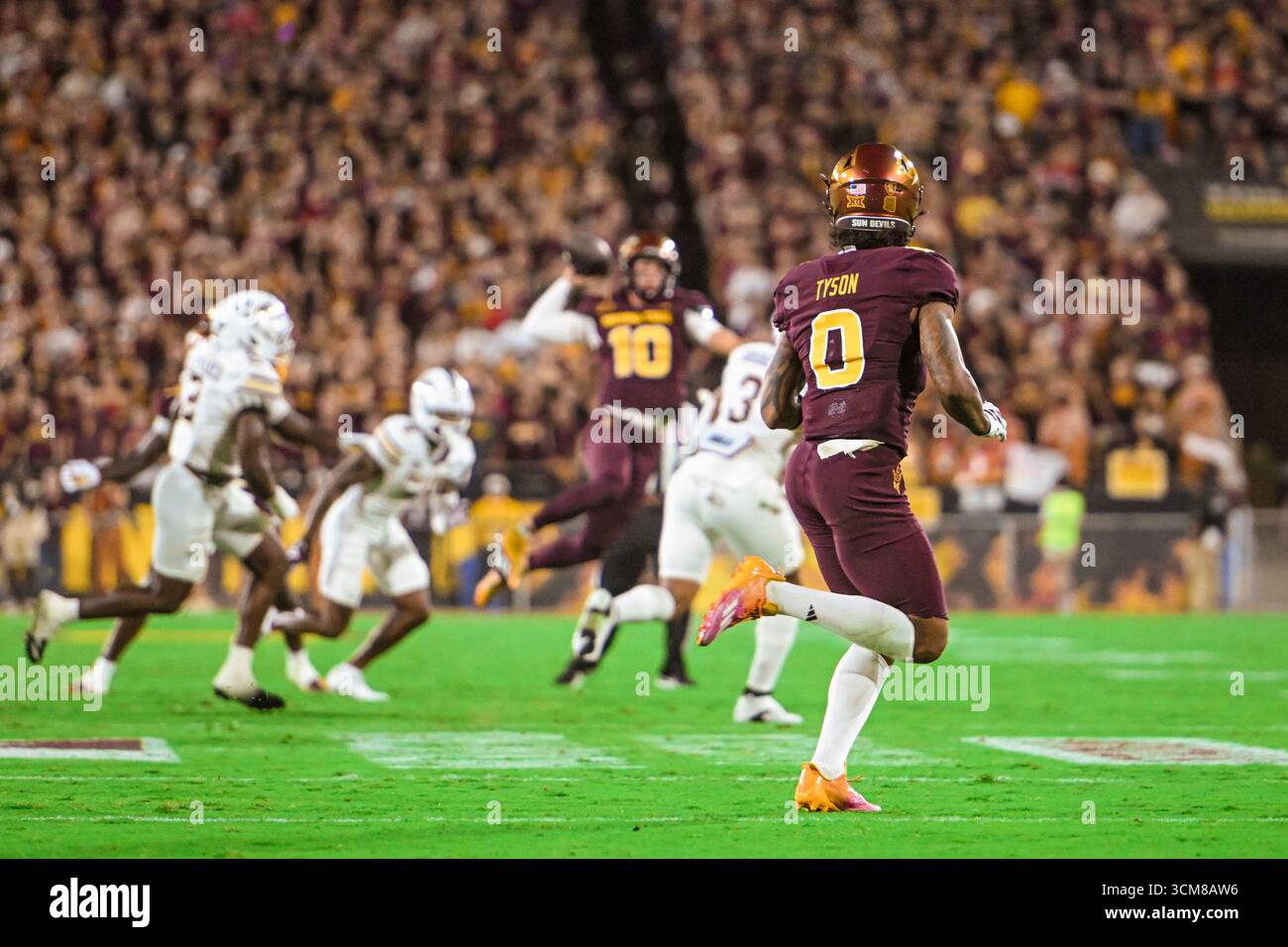 Arizona State Sun Devils wide receiver Jordyn Tyson (0) looks for the ...