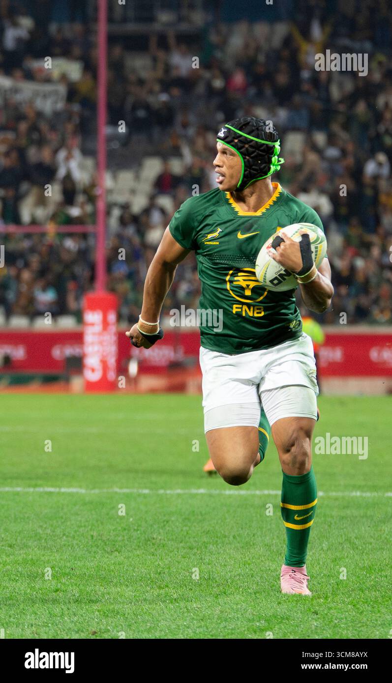 Kurt-Lee Arendse during the 2025 Castle Lager Incoming Series match ...