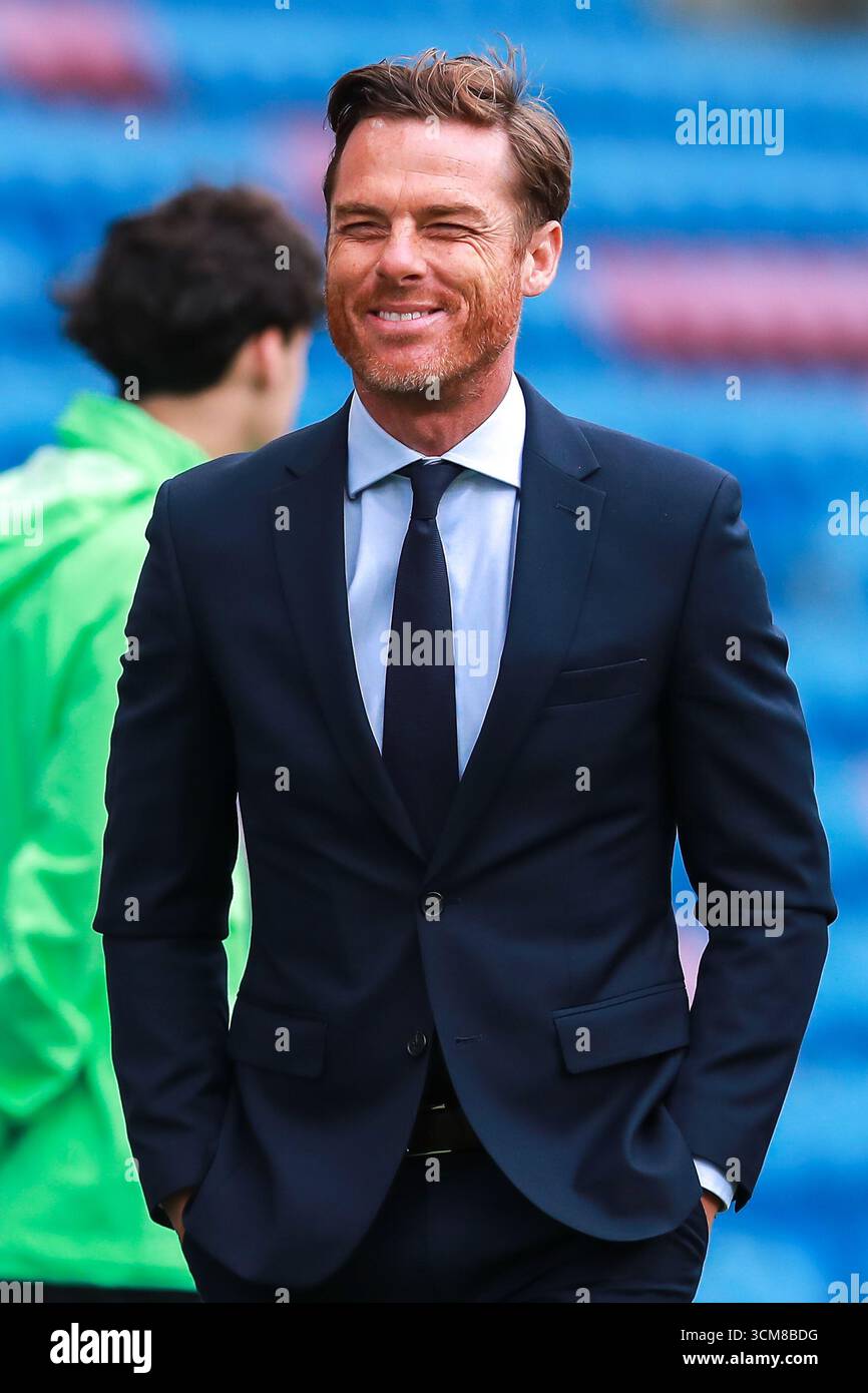 Burnley manager Scott Parker arrives before the Burnley FC v Liverpool ...