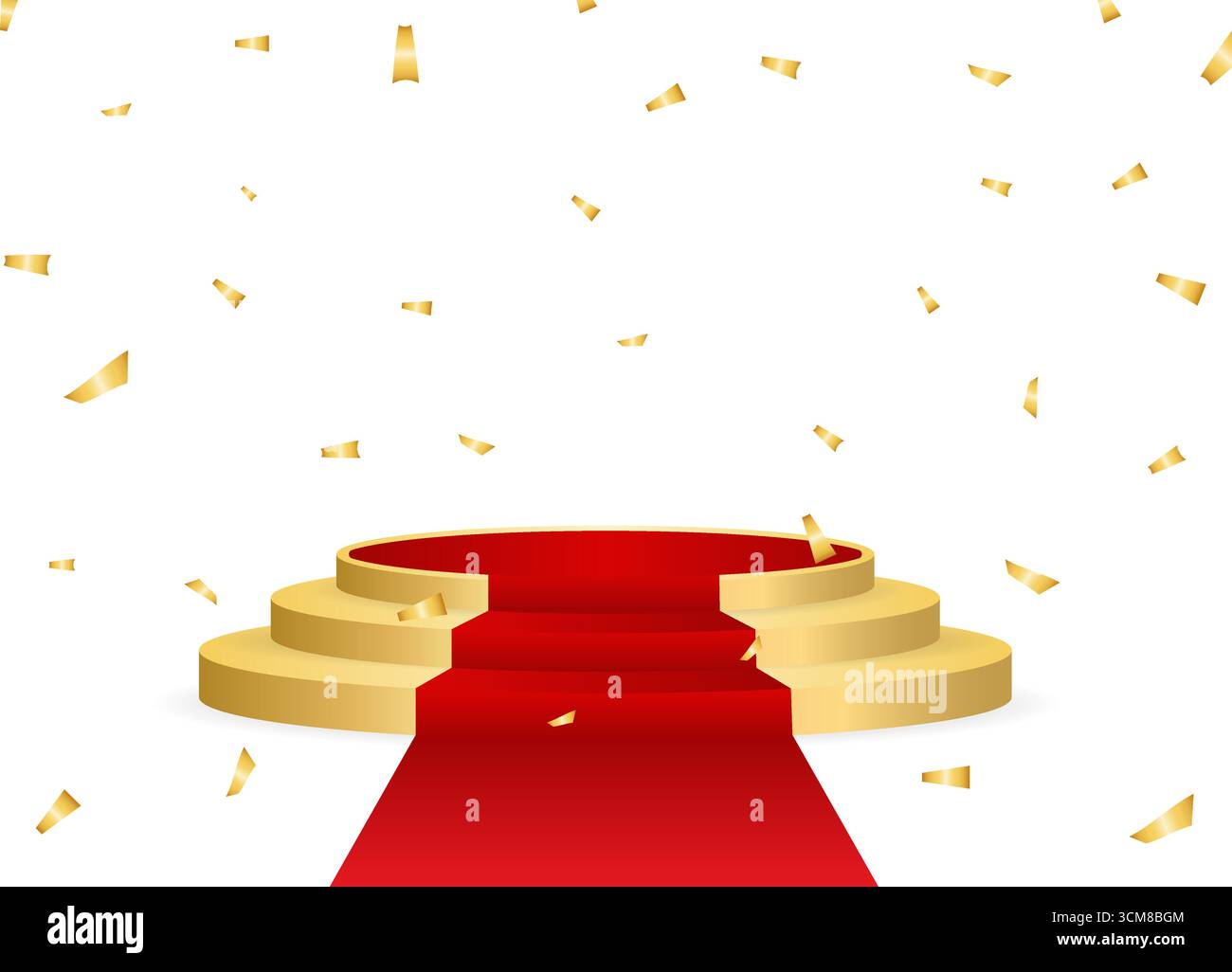 Stage Podium with Red Carpet. Winner Podium. Award Ceremony or Event ...