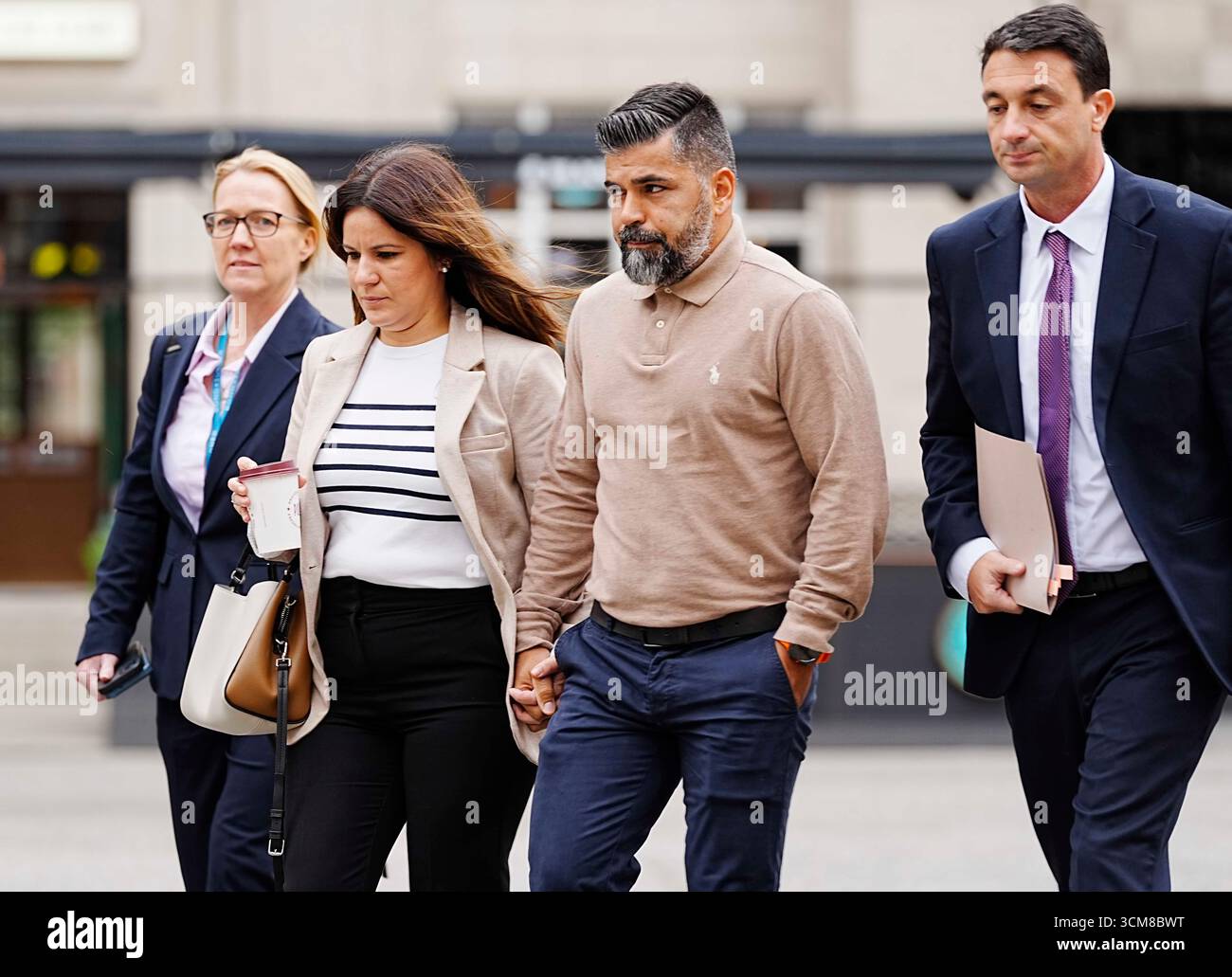 Alice da Silva Aguiar's parents Sergio and Alex (centre) arrive at ...