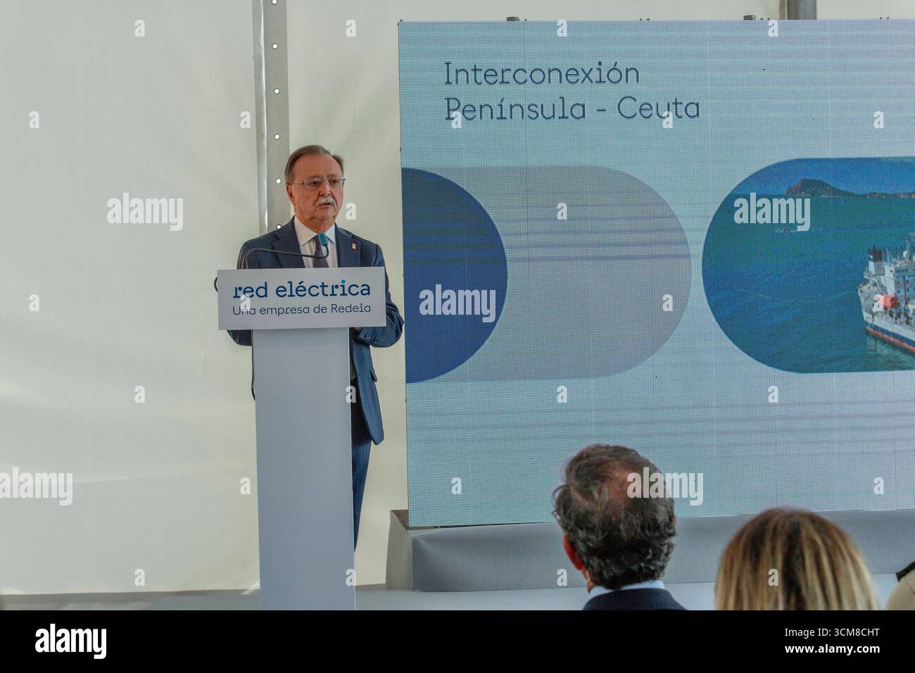 The President of Ceuta, Juan Jesús Vivas, visits the interconnection ...