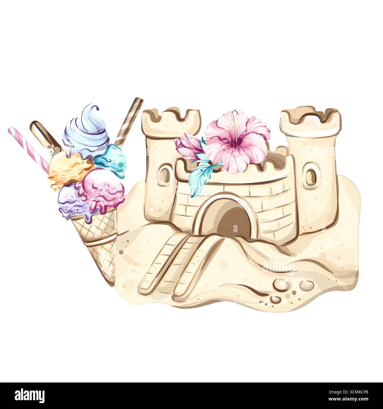 Seaside holiday treats Stock Vector Images - Alamy