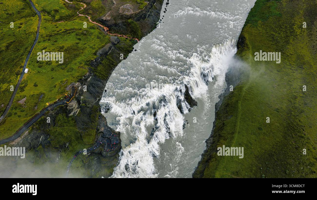 Gullfoss waterfall cascades through hi-res stock photography and images ...