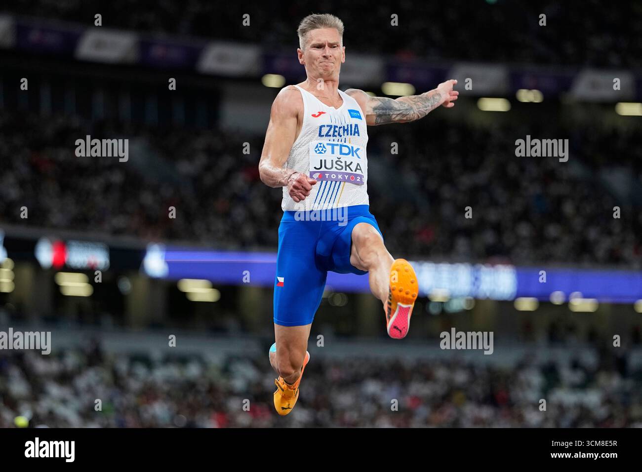 Czech Republic's Radek Juska competes in the men's long jump ...