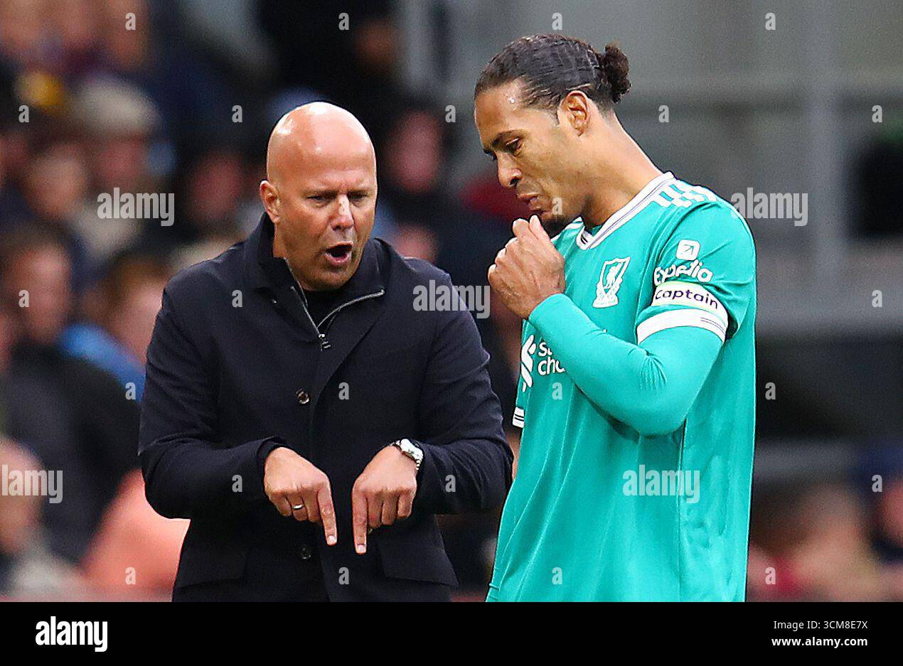 File photo dated 14-09-2025 of Liverpool manager Arne Slot and Virgil ...