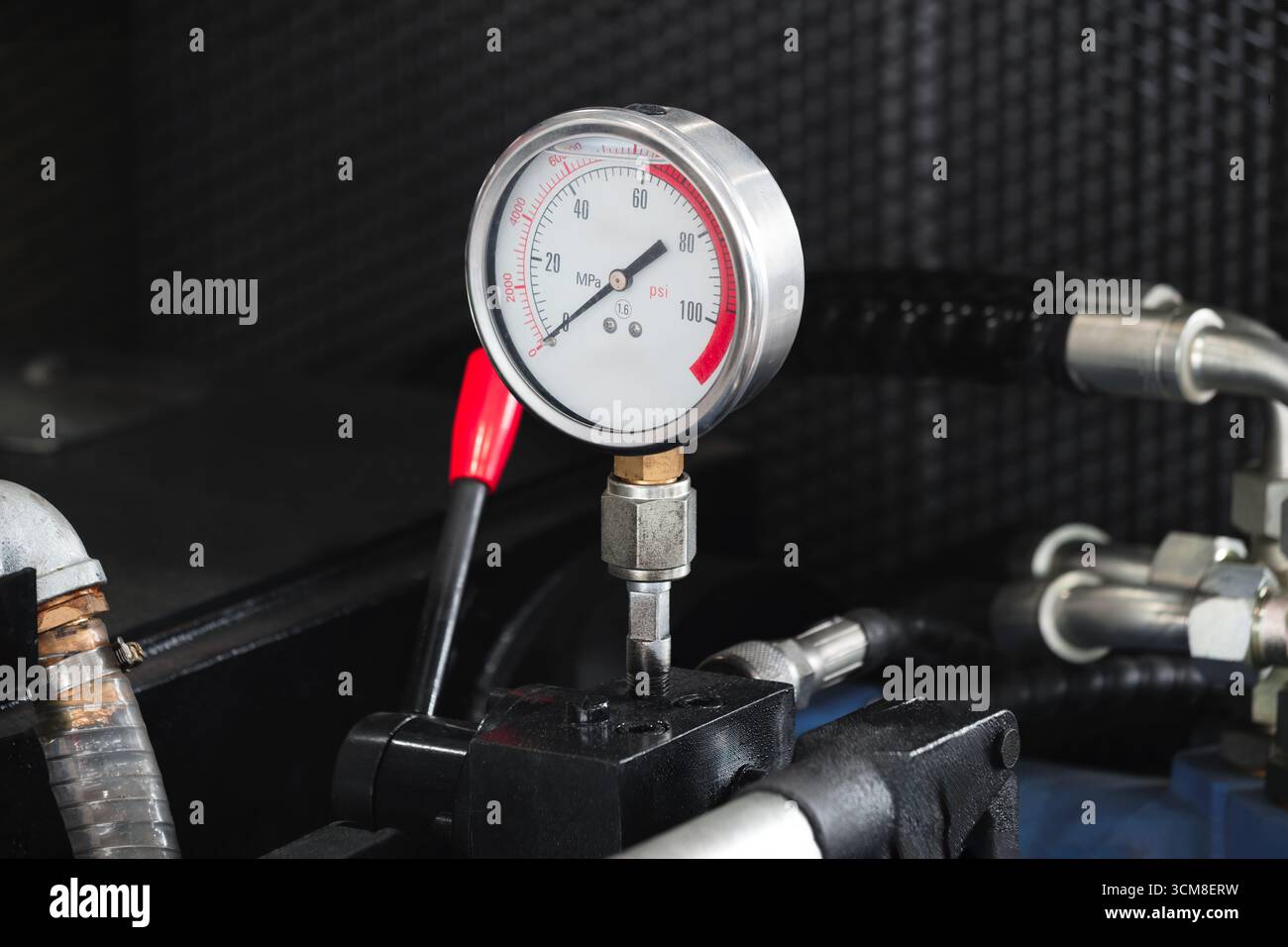 Boiler room gas pressure meter. Industrial concept. equipment of the ...