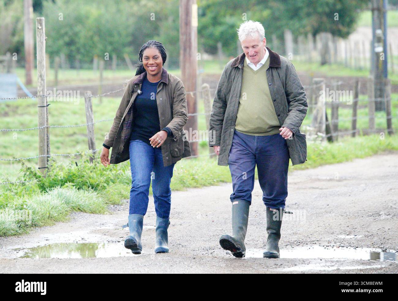 Conservative Party leader Kemi Badenoch with Damian Hinds MP for East ...