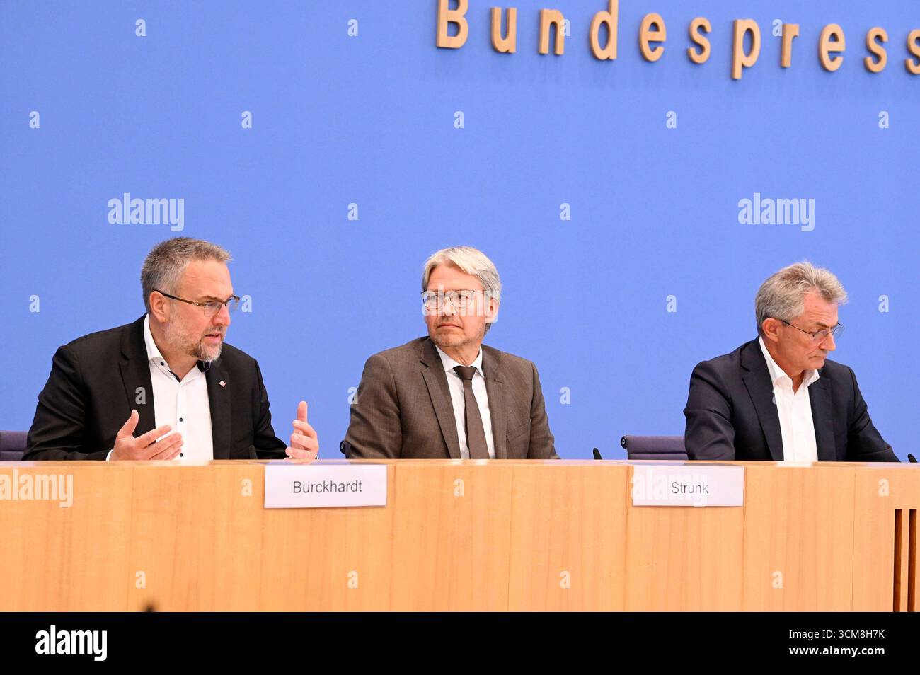 Carsten Burckhardt, Christian Strunk und Peter Hübner bei der ...