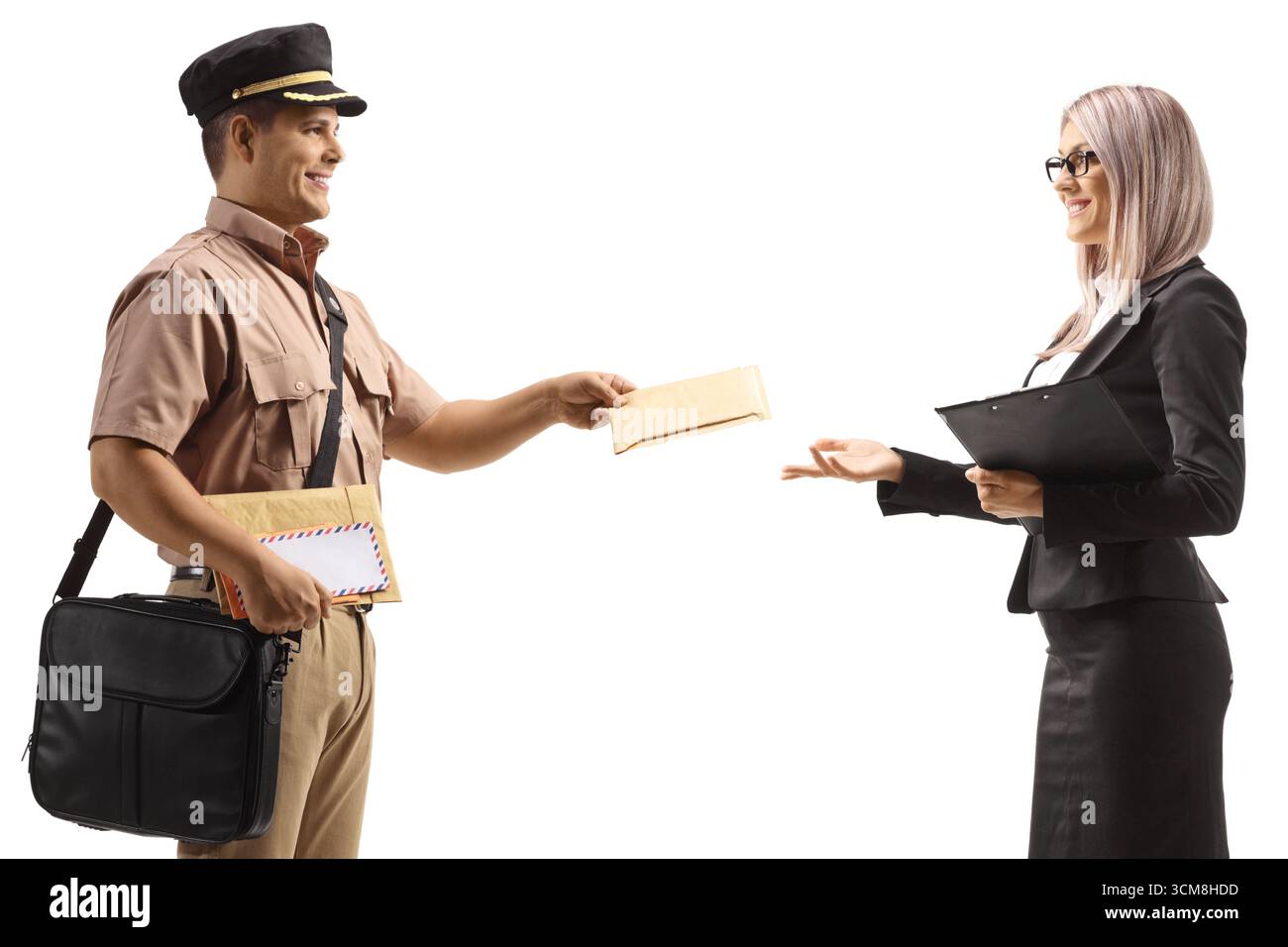 Delivering postal Cut Out Stock Images & Pictures - Alamy