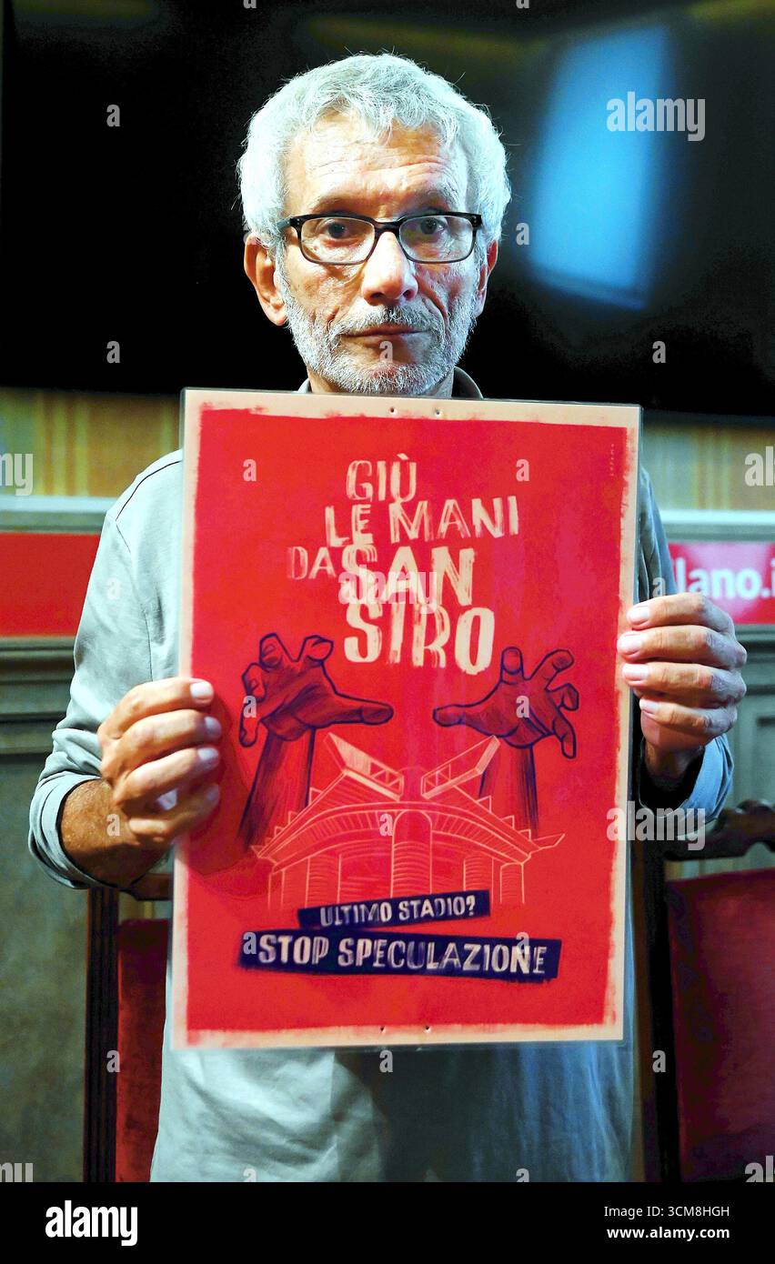 Milan, press conference of the San Siro referendum committee, opposing ...