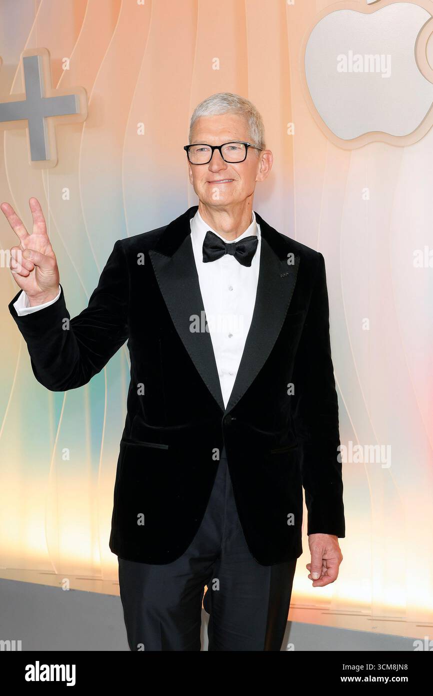 Tim Cook attends the Apple TV+ Primetime Emmy Party at Ysabel in West ...