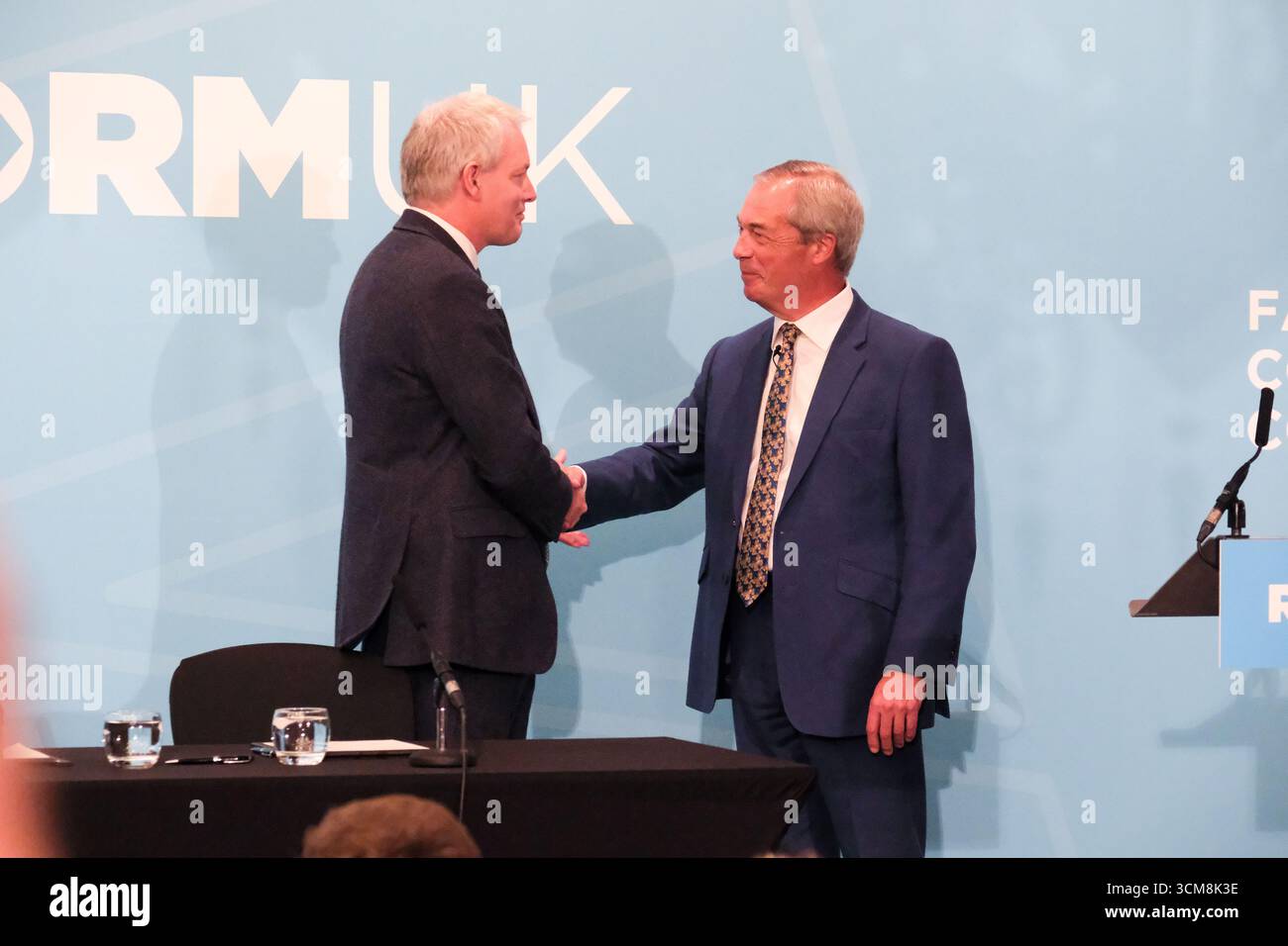 Green Park, London, UK. 15th Sep 2025. Nigel Farage at the Reform Party ...