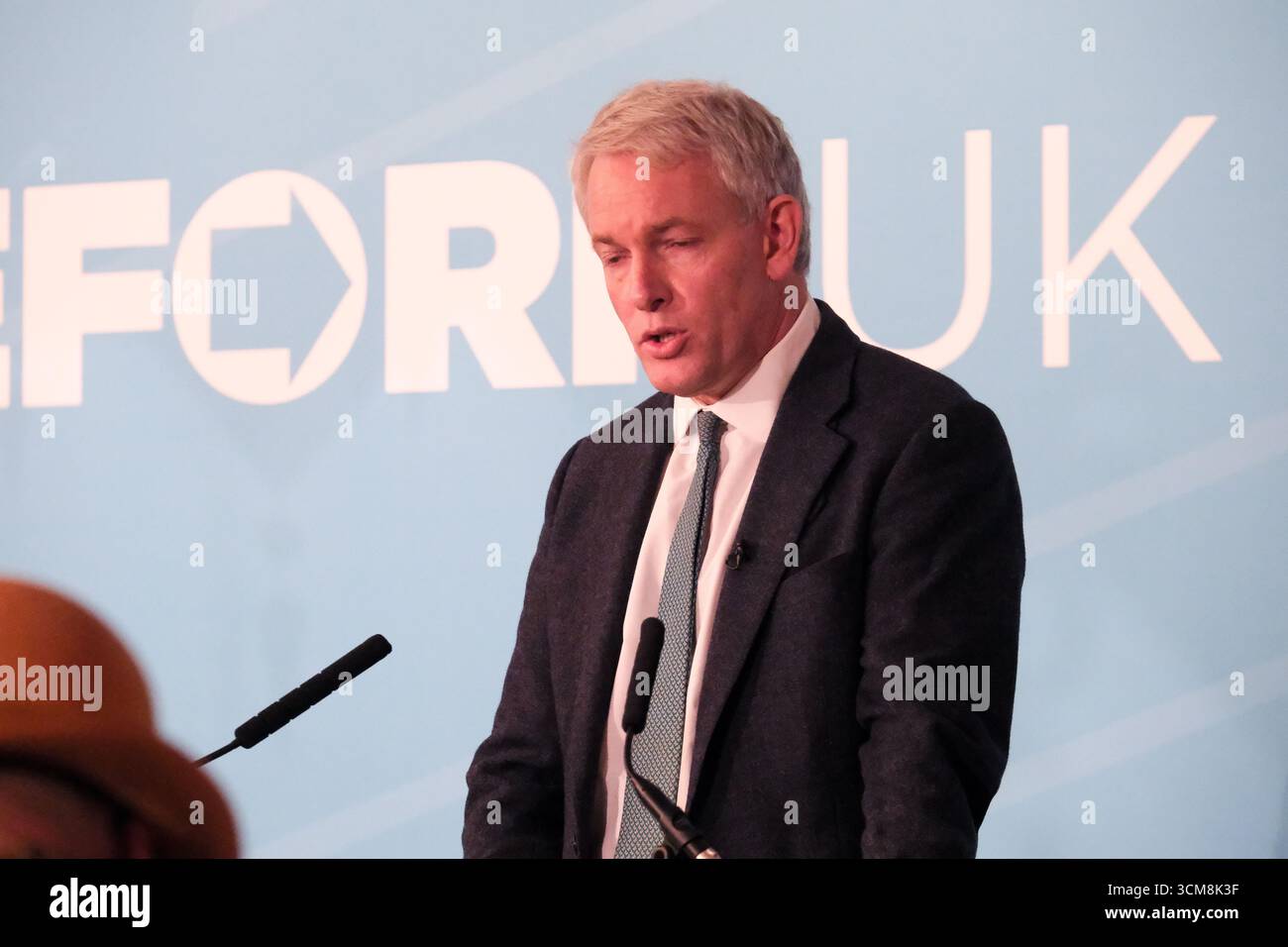 Green Park, London, UK. 15th Sep 2025. Reform Party UK press conference ...