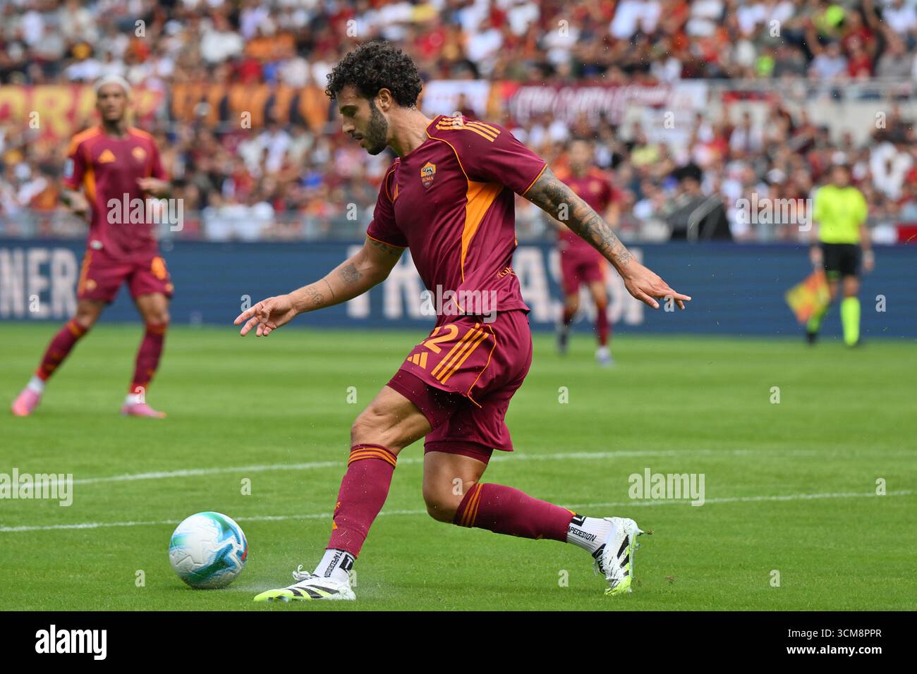Olimpico Stadium, Rome, Italy - Mario Hermoso of AS Roma runs with the ...