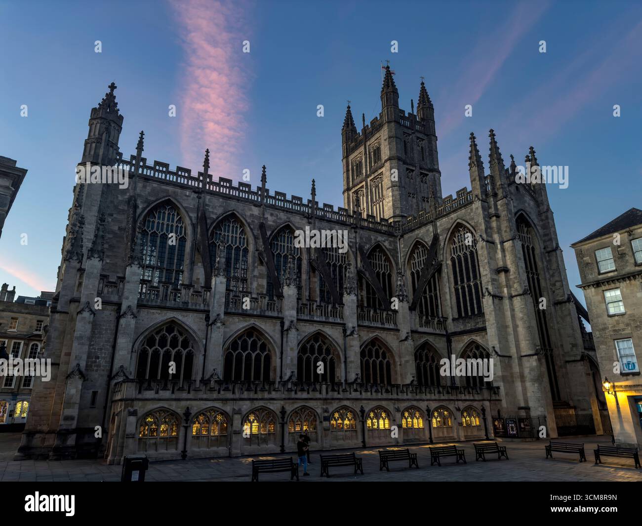 Bath Abbey in the evening in Bath, England Stock Photo - Alamy