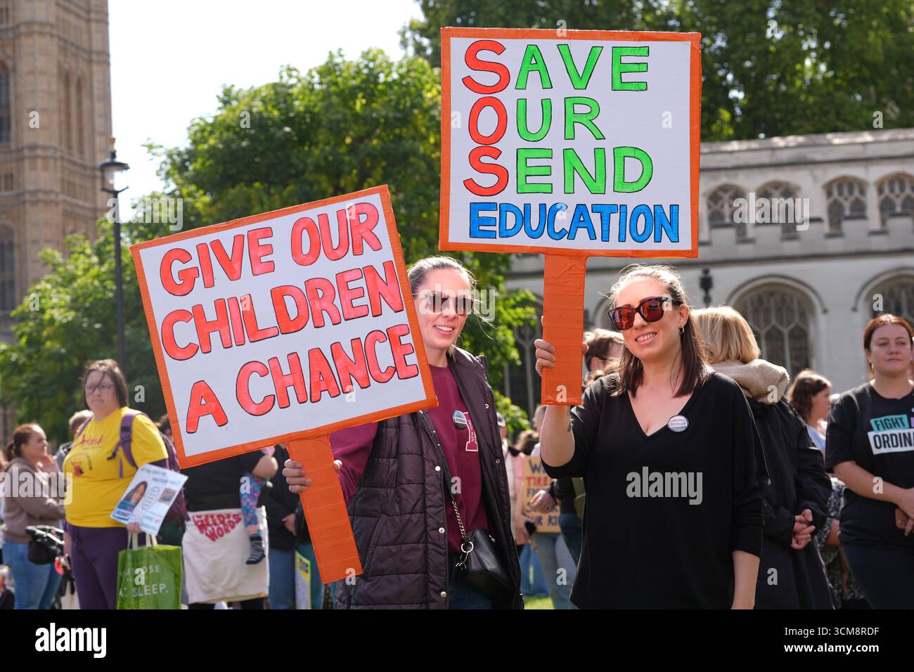 People during a rally of special educational needs and disabilities ...
