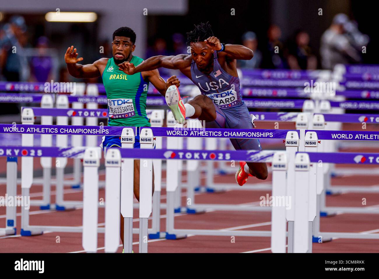 Dylan Beard of United States of America competing in the Men's 110 ...