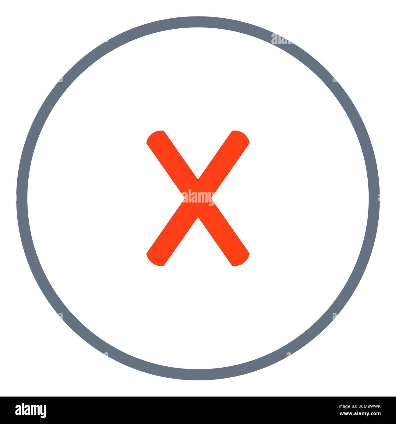 Circular x icon Cut Out Stock Images & Pictures - Alamy