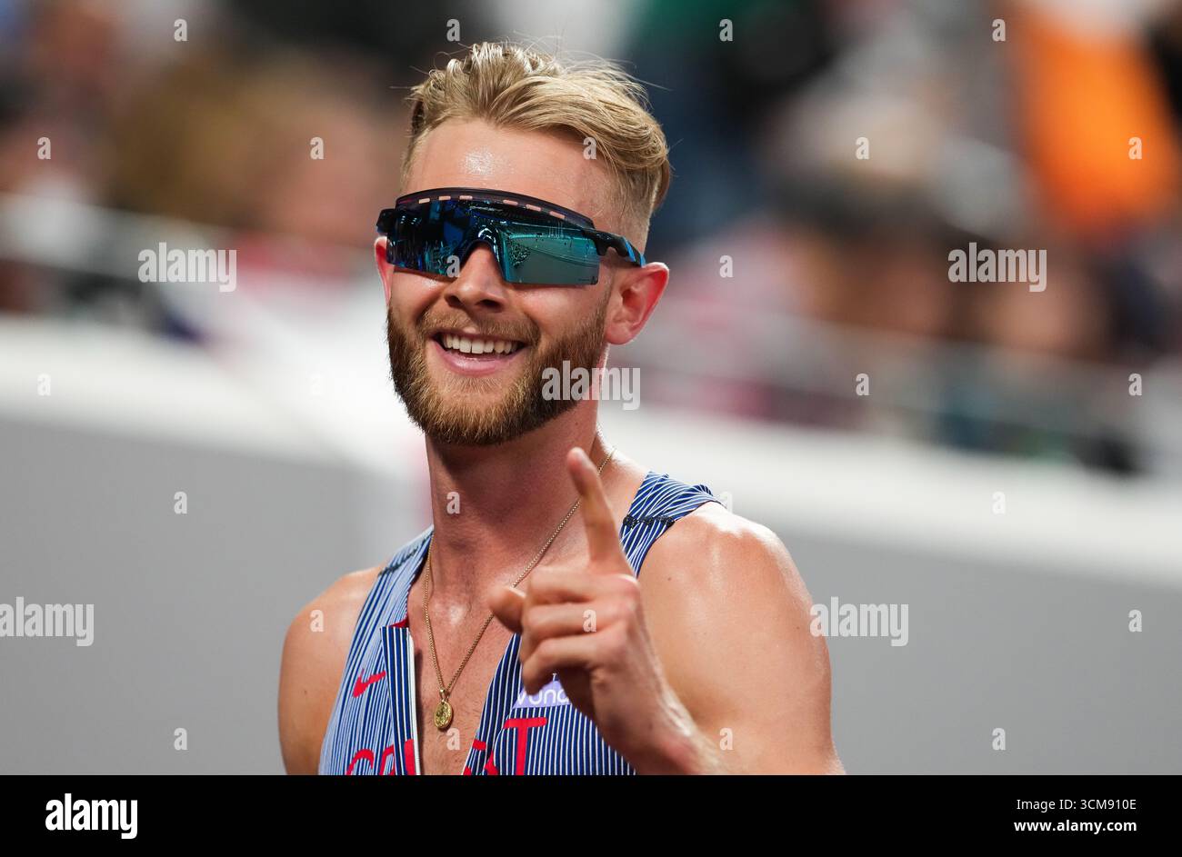 Josh Kerr of Great Britain following the Men’s 1500m semi-final heat 1 ...