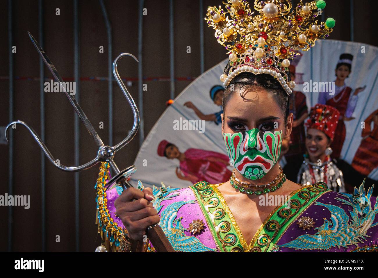 Tiffany Queen, contestant from Taiwan seen posing in a national ...
