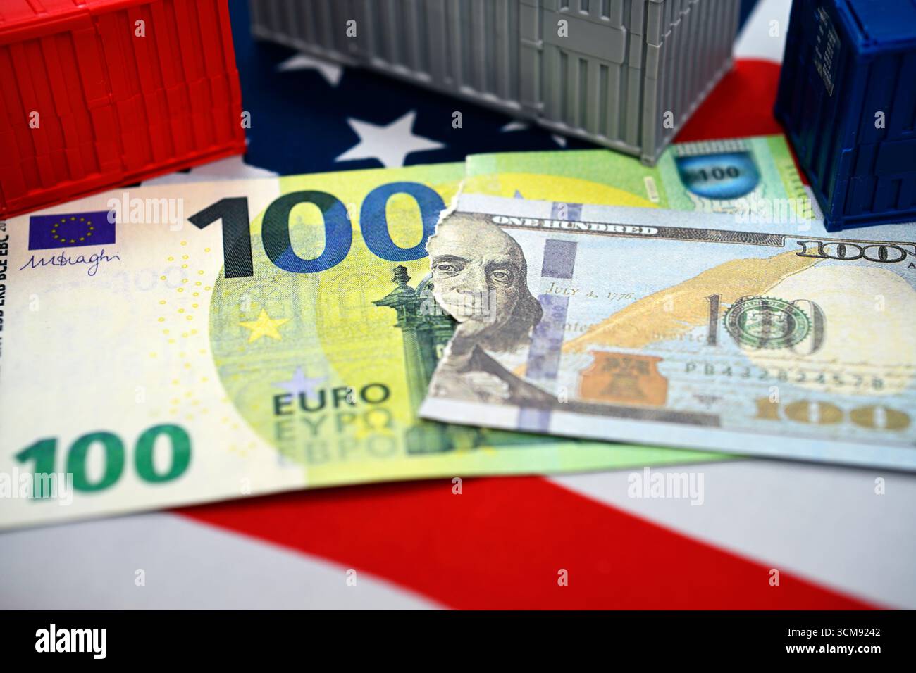 Torn euro dollar bill hi-res stock photography and images - Alamy